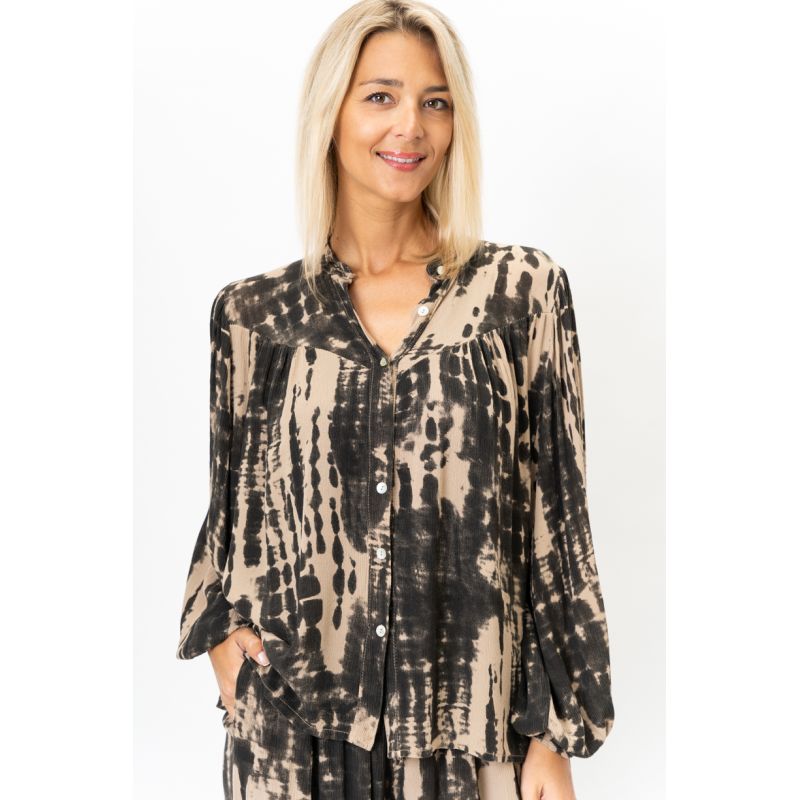 Tie Dye Button-Up Top