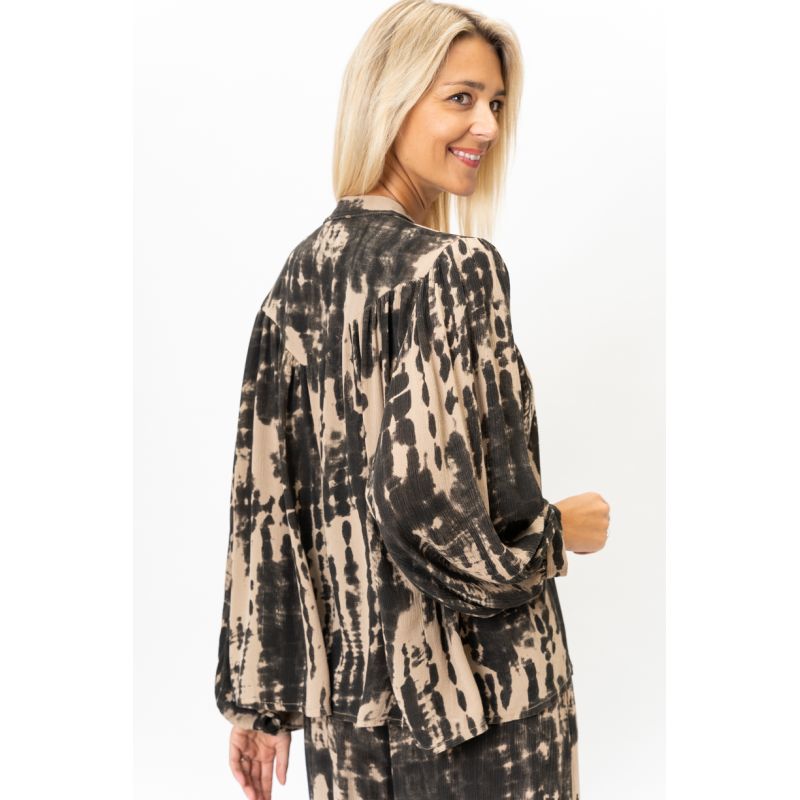 Tie Dye Button-Up Top