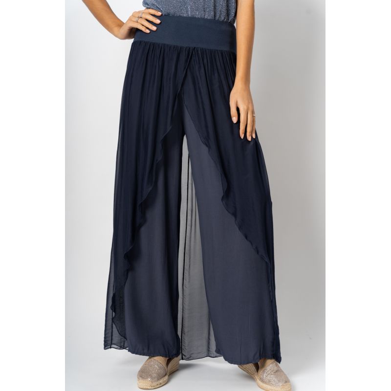 Pant with Silk overlay skirt