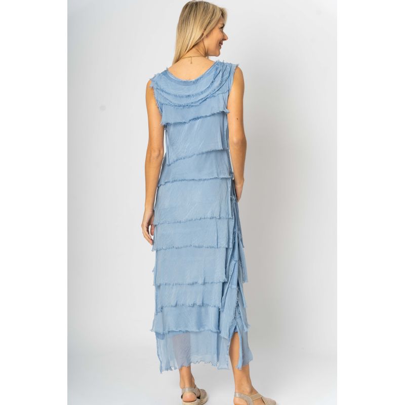 Silk layered dress by Look Mode USA