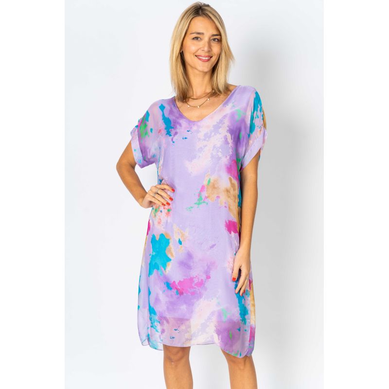 Splash print Silk Dress