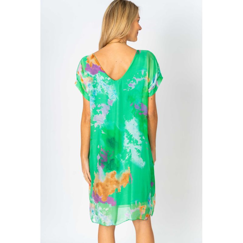 Splash print Silk Dress