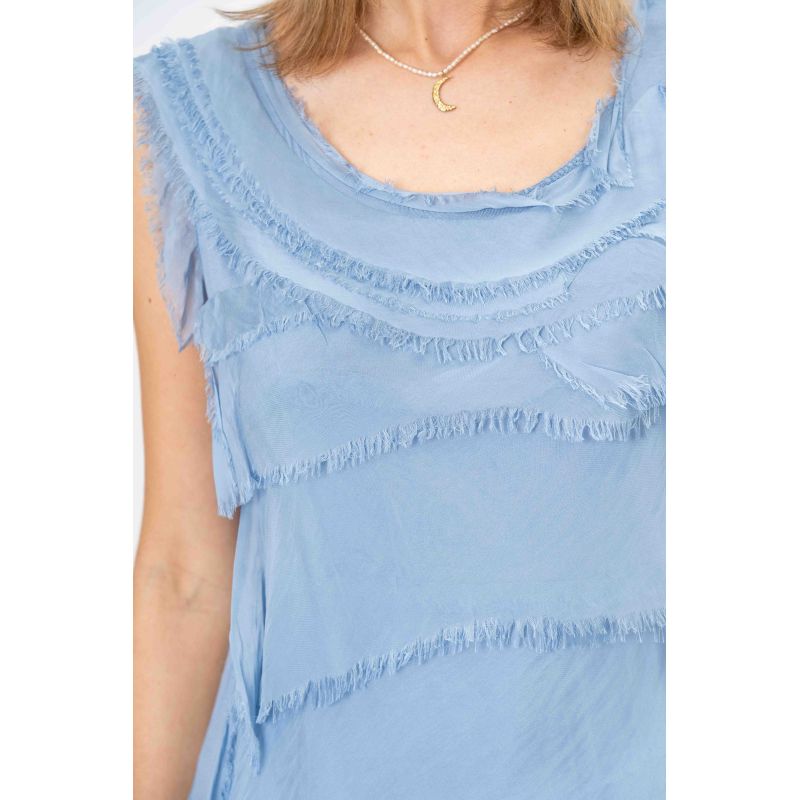 Hot Wash Ruffle Asymmetrical Top